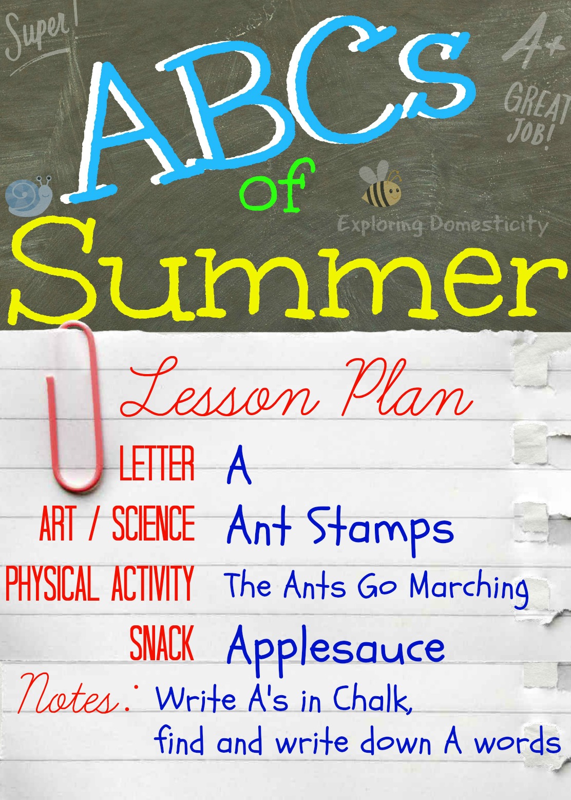 ABCs Of Summer Summer Activities For Preschoolers Letter A ABCs Of Summer Summer Activities For Preschoolers Letter A