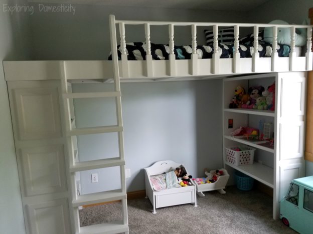 Play Room Loft Bed with Organization ⋆ Exploring Domesticity