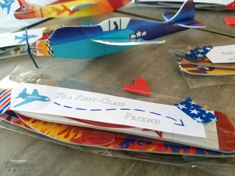 Airplane Valentines - DIY Non-Candy Valentine's Day Treats