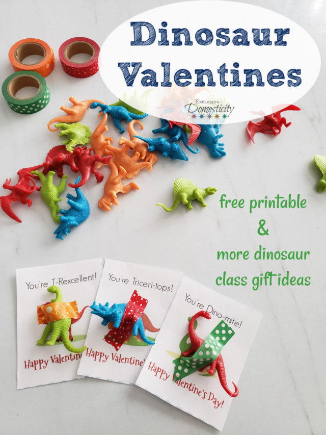 Dinosaur Valentines: Printable and Dinosaur ideas ⋆ Exploring Domesticity