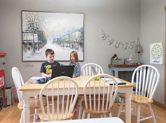 Distance Learning Setup and Desks ⋆ Exploring Domesticity