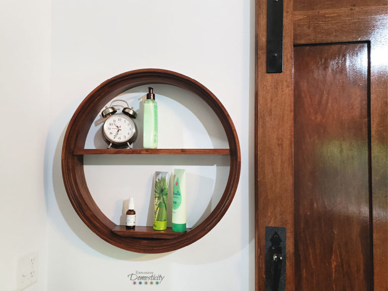 Round Shelf: Upcycled Window Frame ⋆ Exploring Domesticity